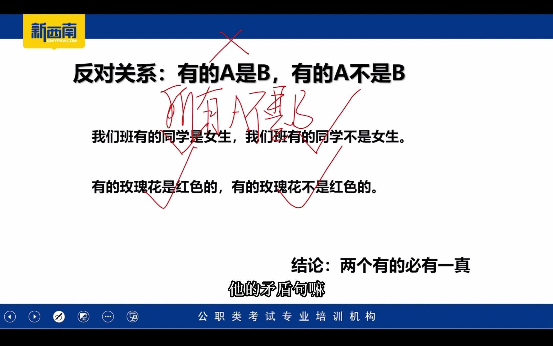 职测文逻辑推理之反对关系