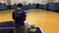 ...美沃篮球木地板专用地板漆应用:松江工程技术大学体育馆抛光重涂案例