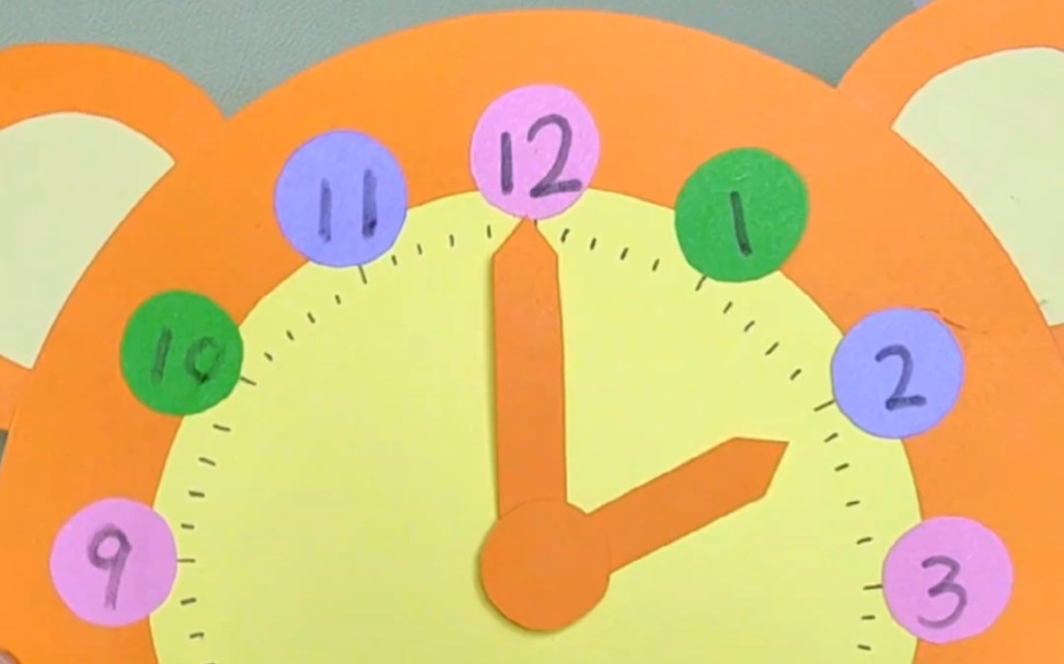 自制手工小熊钟表教具,帮助孩子轻松认识时间,增加亲子关系