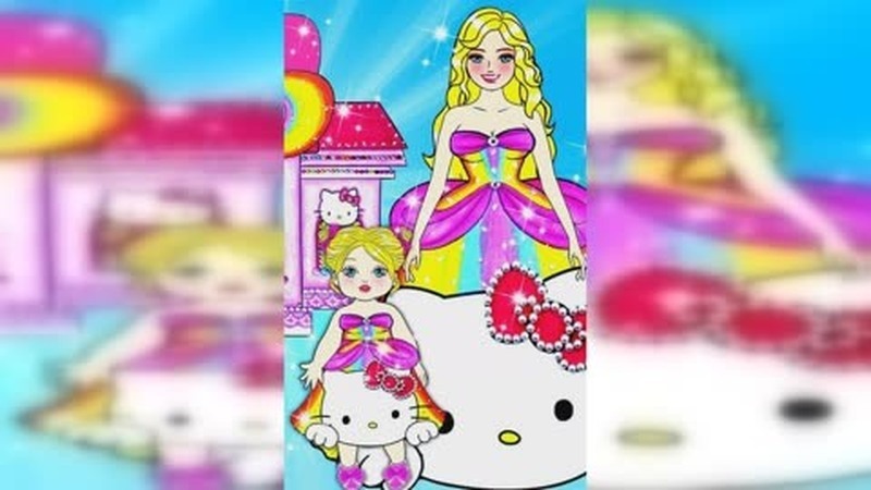 纸娃娃动画学校太旧女孩不上学,妈妈DIY黑色VS粉色凯蒂猫教