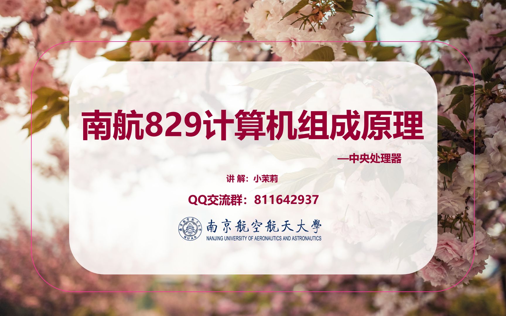 【南航计算机考研829专业课】计算机组成原理之中央处理器-数据通路...
