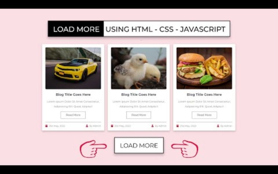 使用 HTML - CSS - JavaScript 在网站中添加“加载更多”按鈕
