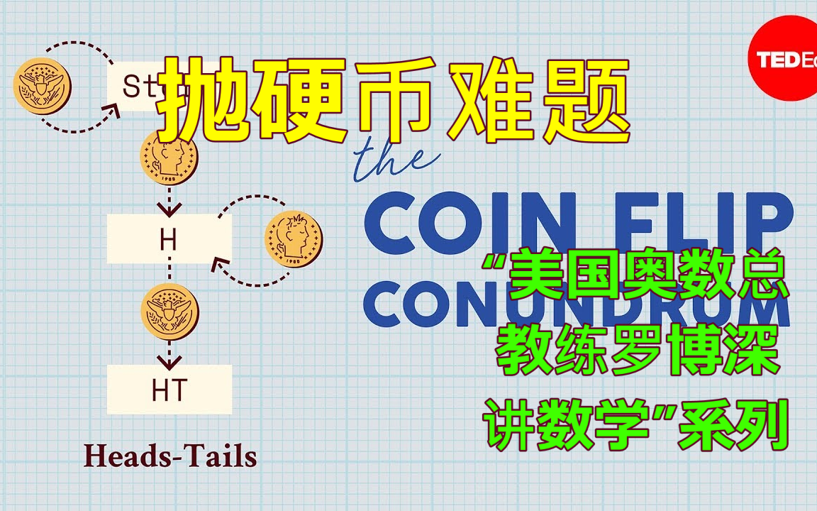 【“美国奥数总教练罗博深讲数学”系列专题】第7集:抛硬币难题(合集...