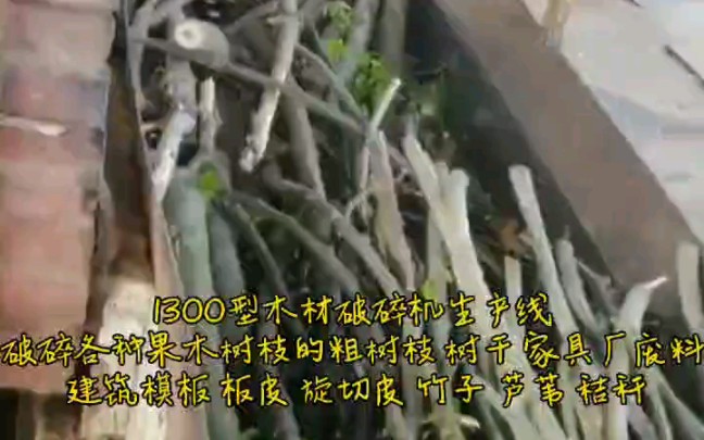 ...机生产线粉碎各种果木树枝树根秸秆做电厂燃料变废为宝使用价值更大