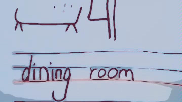 一年级英语单词拼读发音读音简笔画浴室bathroom 餐厅dining room