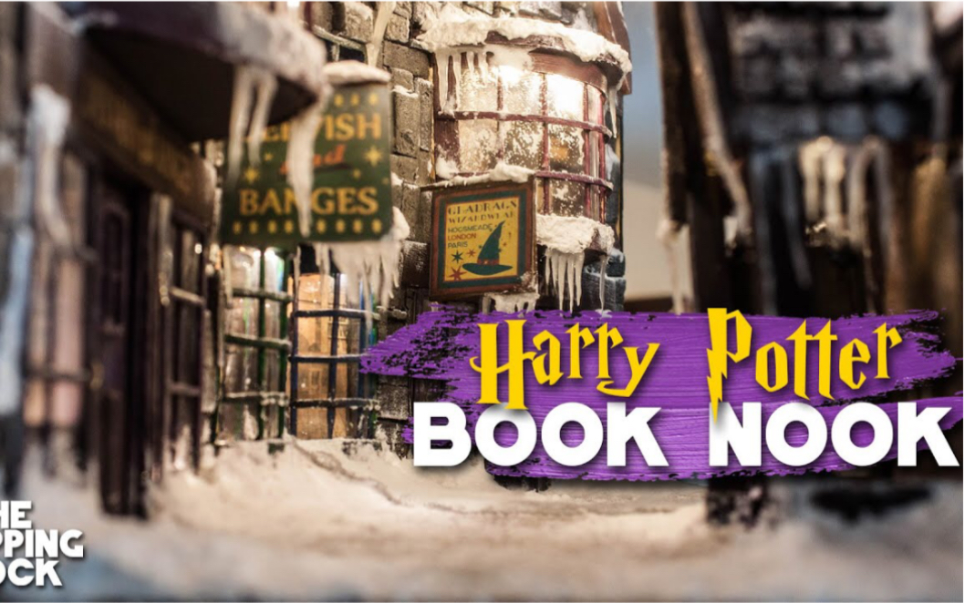 【迷你屋】哈利波特迷一定要拥有的书架迷你屋制作教程|微缩|娃屋|黏...