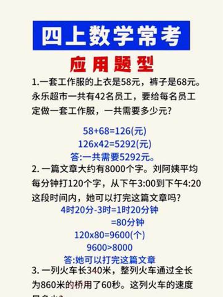 应用题 专项,每道例题都用图解分析,孩子易懂,还总结归纳解题方法