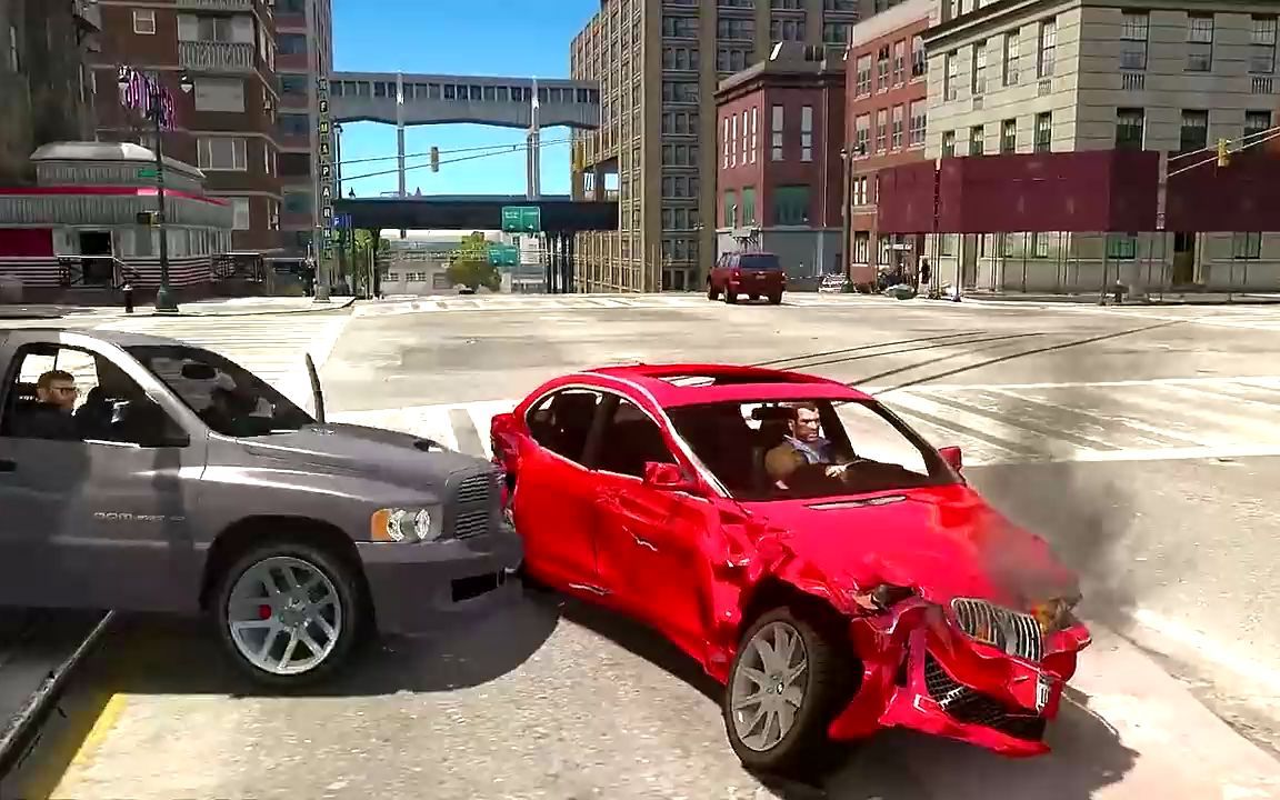 【模拟器】GTA4真实碰撞现场模拟