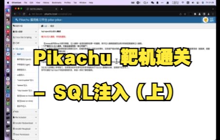 Pikachu靶机通关-4.SQL注入防御(上)【渗透测试学习历程】