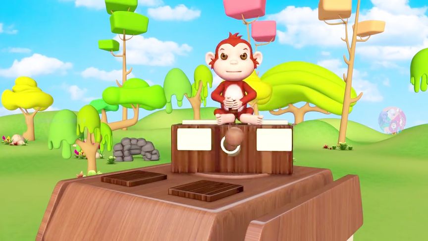 森林里的小动物,勇敢的猴子驾驶木制坦克打败破坏森林的大猩猩