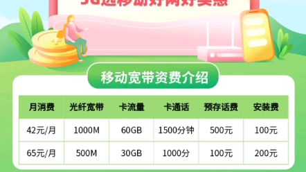 移动宽带免费升级千兆
