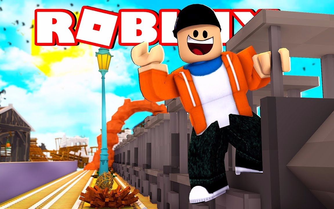 ROBLOX西部跑酷:乘坐火车来到危险无人区探险!面面解说
