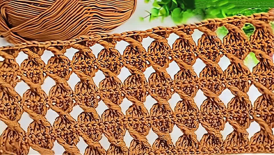 钩针编织漂亮的蝴蝶结花样,钩织披肩,围巾好看又时尚