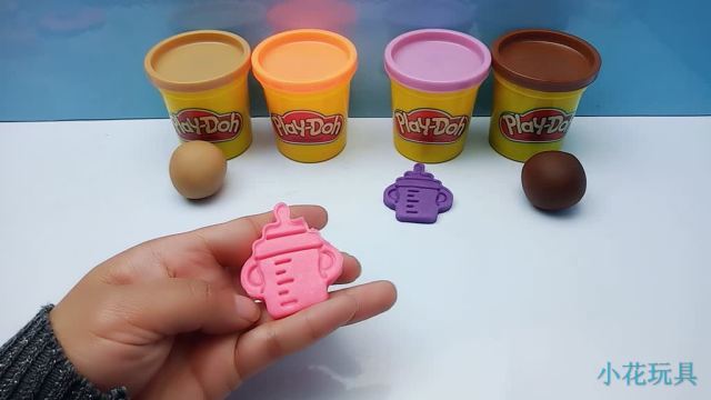橡皮泥手工制作可爱的小奶瓶