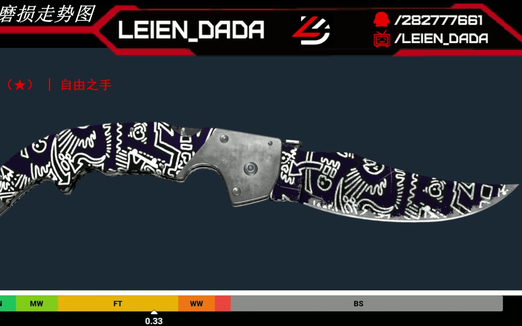 【CSGO】弯刀 | 自由之手 全部磨损展示 最低磨损~最高磨损检视