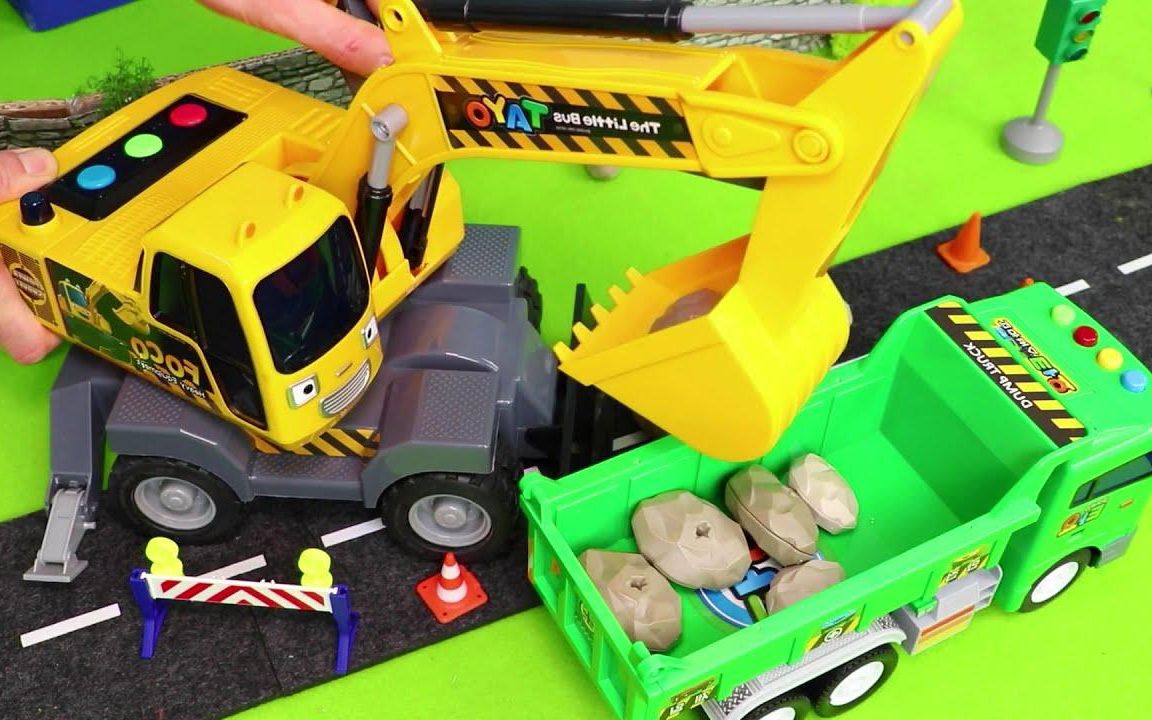 儿童动画卡通车动画片 早教启蒙益智动画 挖掘机 工程车视频 挖掘机视频