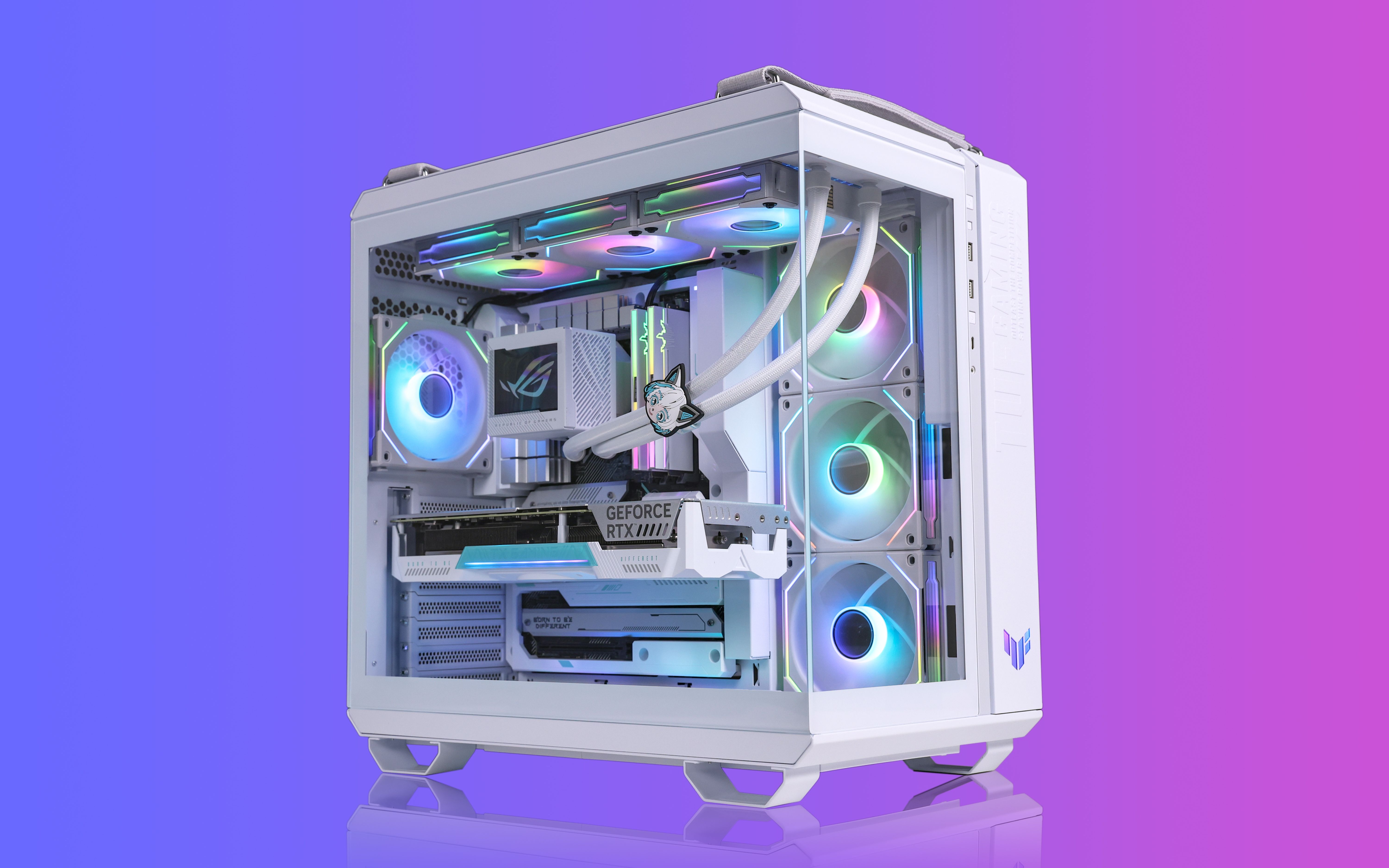 【华硕GT502 BTF白】华硕BTF背插2.0套装装机,i9 13900搭配4070,背...