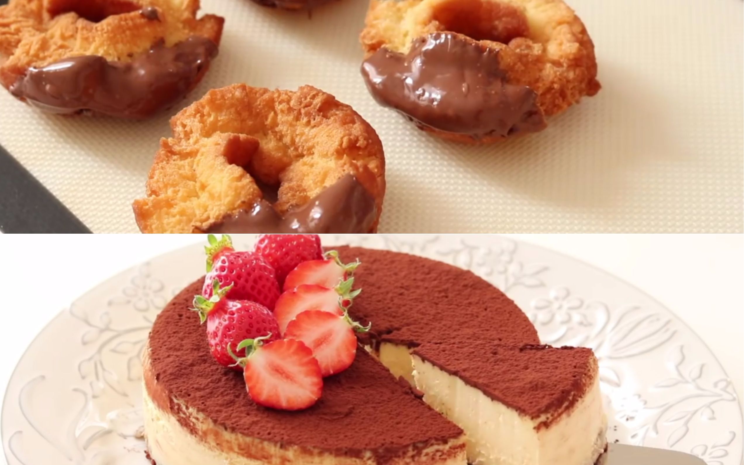 【HidaMari Cooking】老式甜甜圈/提拉米苏芝士蛋糕(CookingASMR&...