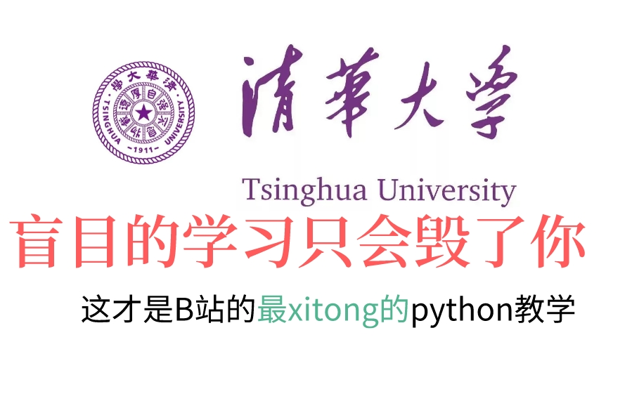 清华大佬讲解Python教程(数据分析)纯干货,带你从0到1,手把手的带你...