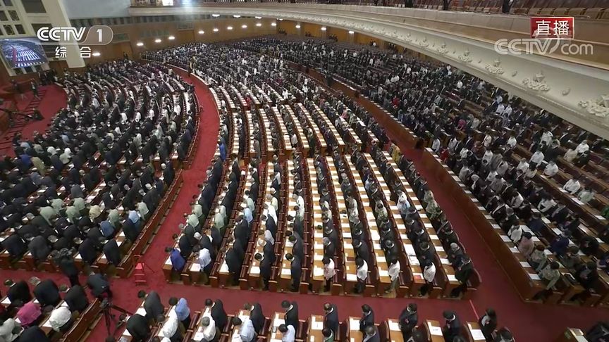 全国政协十三届三次会议开幕会 全体与会人员默哀1分钟