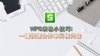 WPS表格小技巧:一键快速合并单元格内容