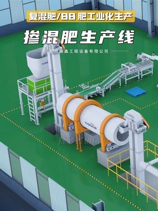 掺混肥全自动生产线,掺混肥料设备工业化生产