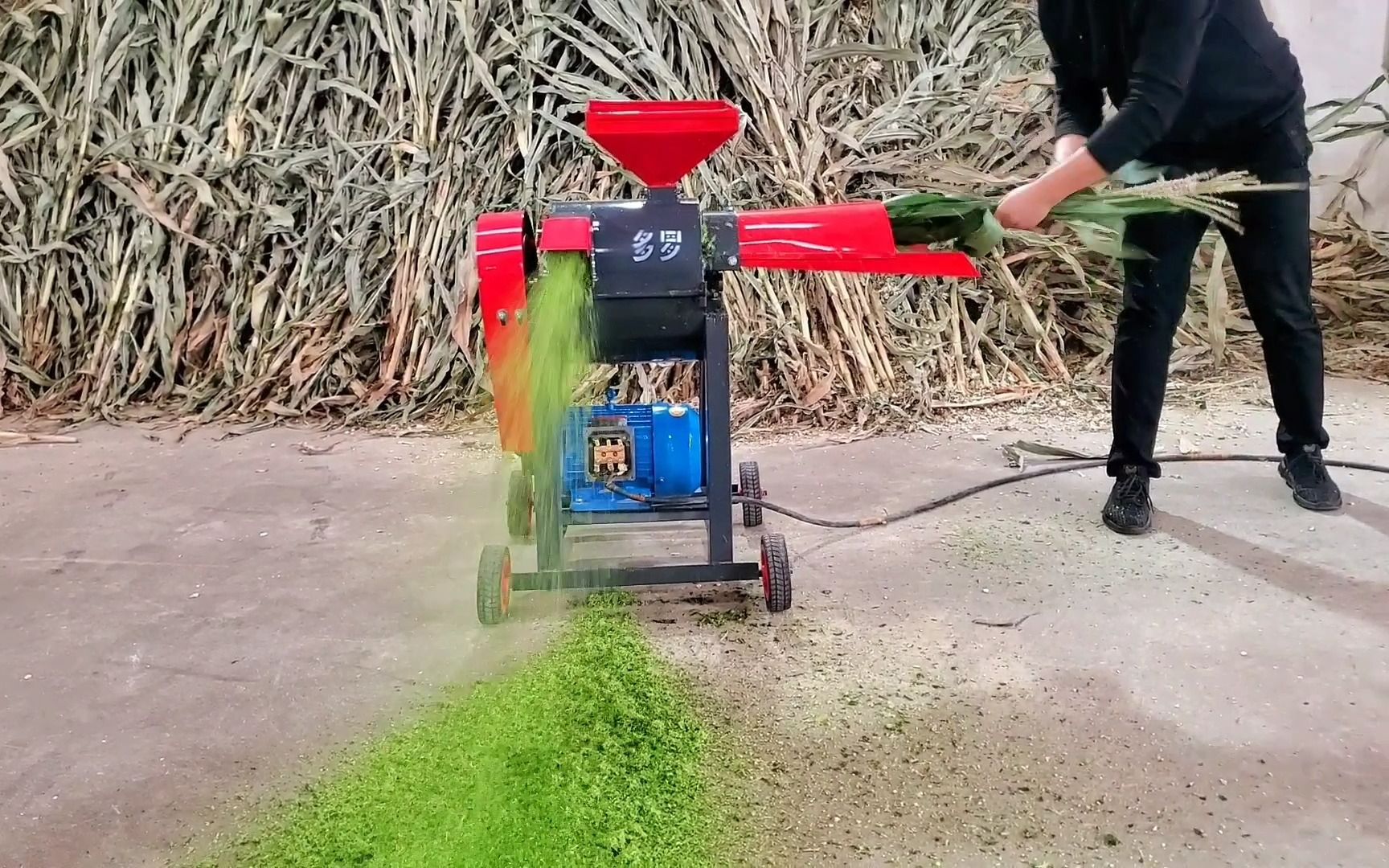 养猪养殖鸡鸭鹅,万能粉碎机如何选?家用220V,粉碎青干草+玉米