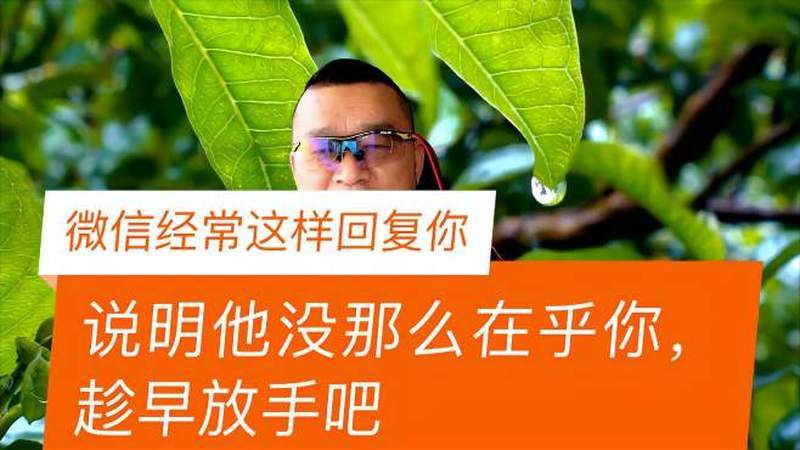 微信经常这样回复你,说明他已不那么在乎你,趁早放手吧!