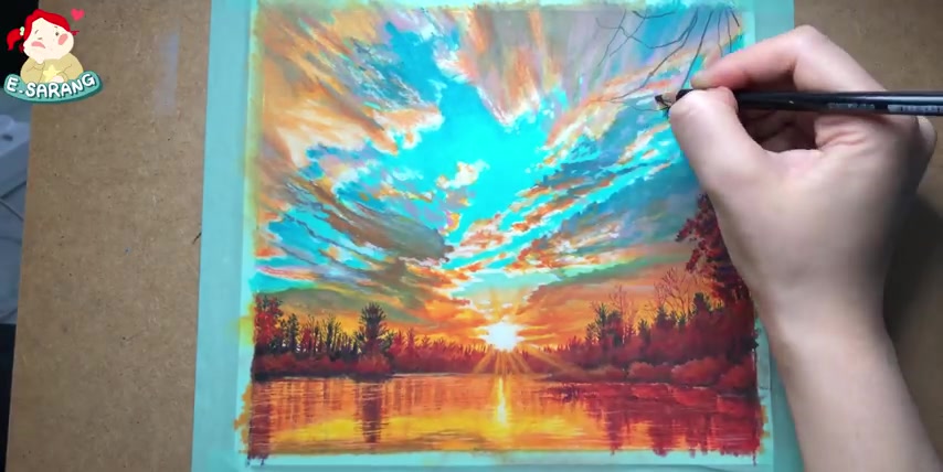 向您展示了如何使用油画棒绘制风景!