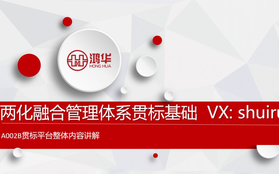 两化融合管理体系贯标日记之A002B贯标平台整体内容讲解