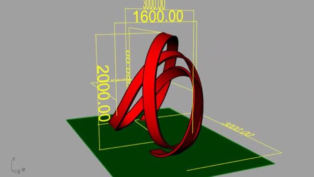 景观雕塑设计#3d设计 #三维建模 #不锈钢雕塑定制 #设计与制作