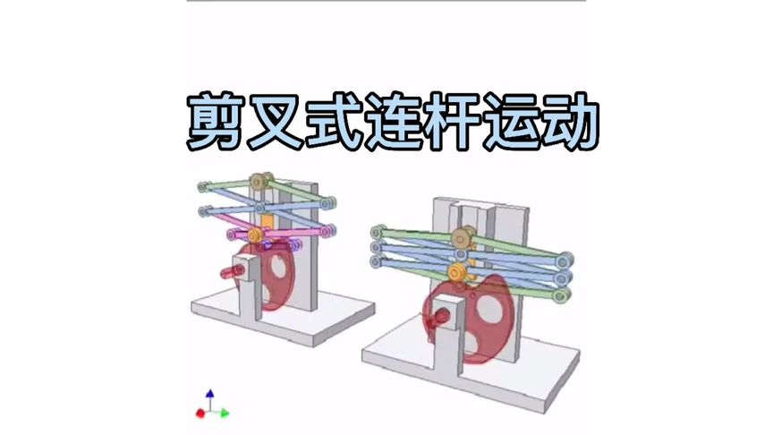 工科必备,剪叉式多连杆运动机构实例!#机械原理 #机械设计