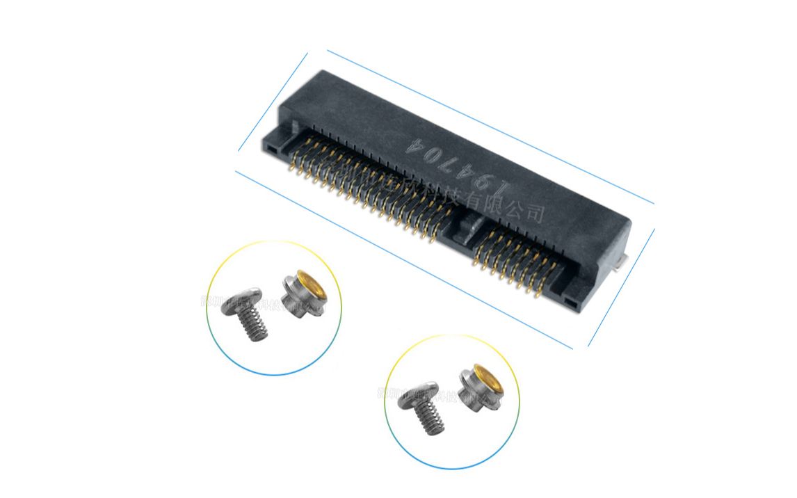 MINI PCI-E连接器无线网卡 PCI固态硬盘52PIN塑高4.0H贴片端子