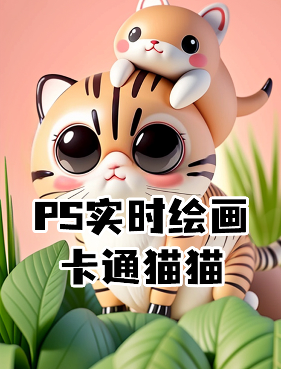 给我家猫猫PS实时画一张卡通肖像