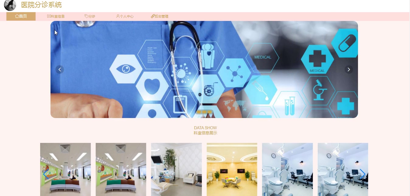 springboot+vue医院科室分诊系统java_idea_WebStorm毕业设计
