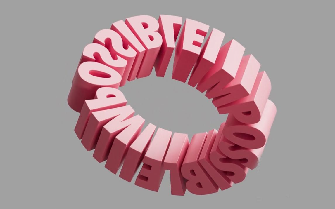 【C4D】024-视错觉-转圈文字