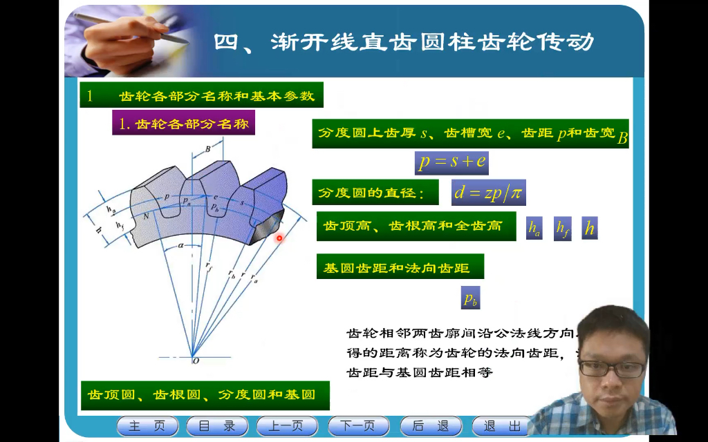 机械工程基础-4-机械传动-4.3-齿轮传动-4.3.6-几何参数