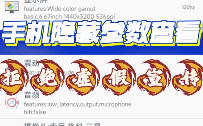 手机隐藏参数查看工具,拒绝虚假宣传!屏幕厂商,电池寿命,存储传感器...