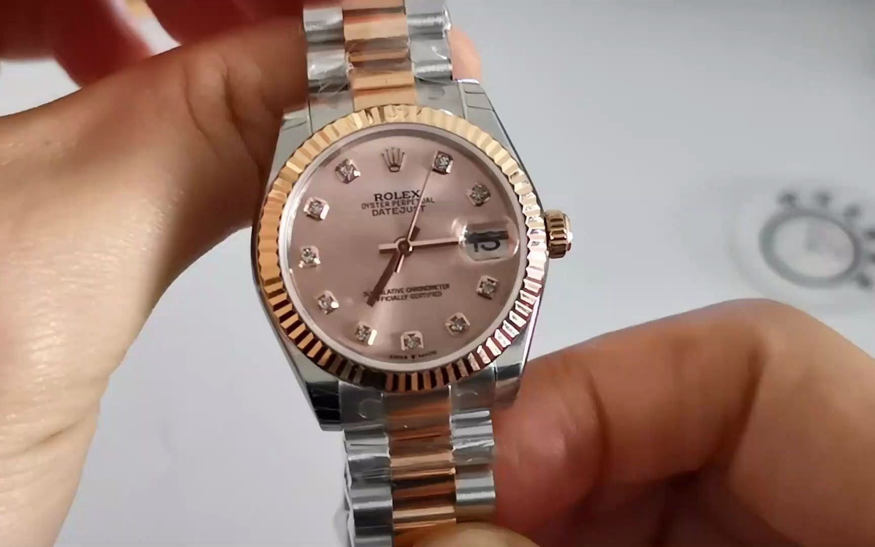 质检一枚劳力士女士腕表,31mm日志型