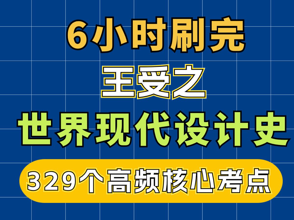 一天刷完王受之 世界现代设计史 329个核心高频考点 知识点 磨耳朵带背