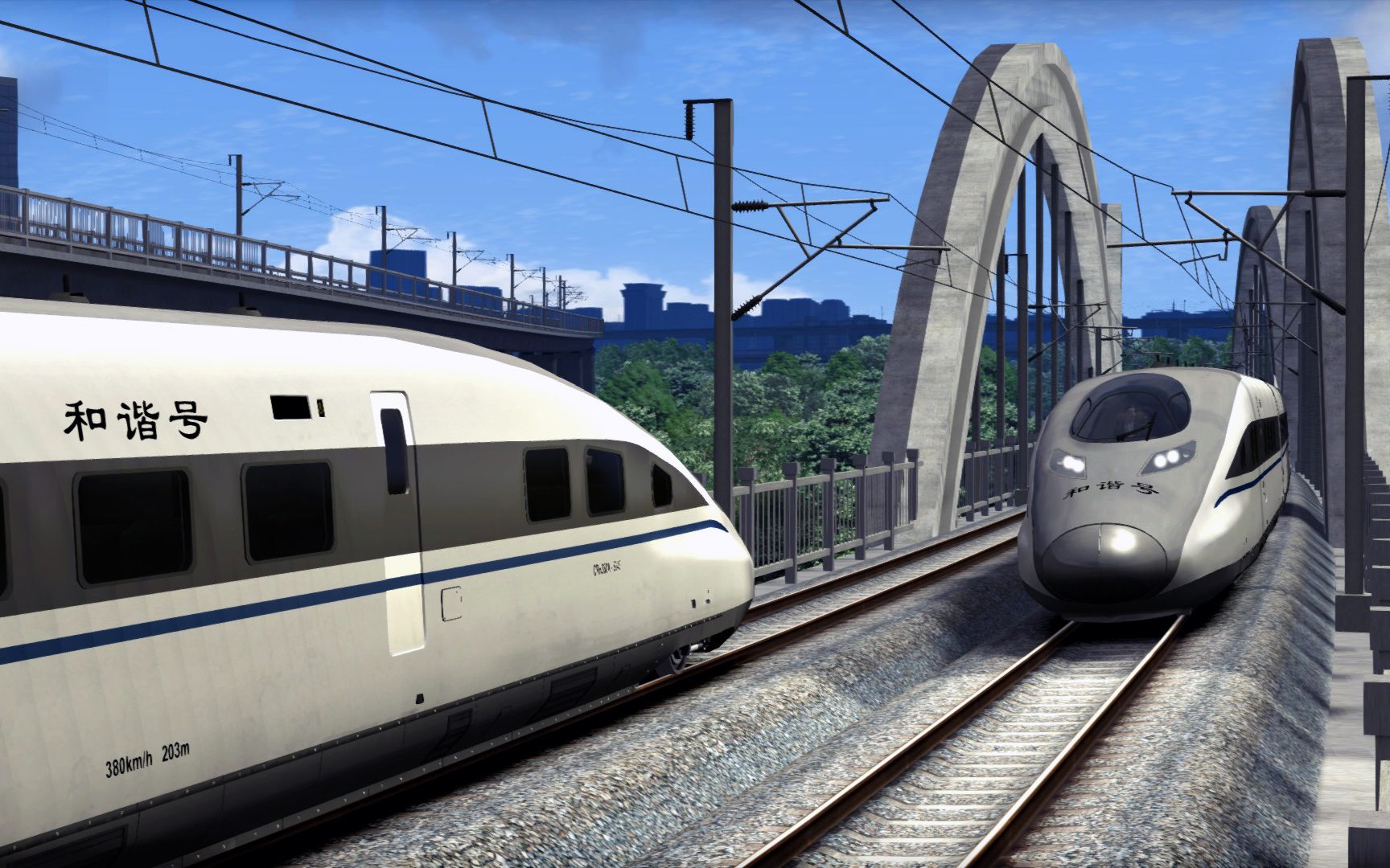 时速350/km的高铁和谐号CRH380A「模拟火车2019中国站」