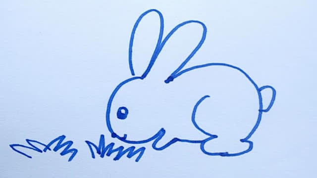 今天画个小兔子乖乖,亲子简笔画教学!