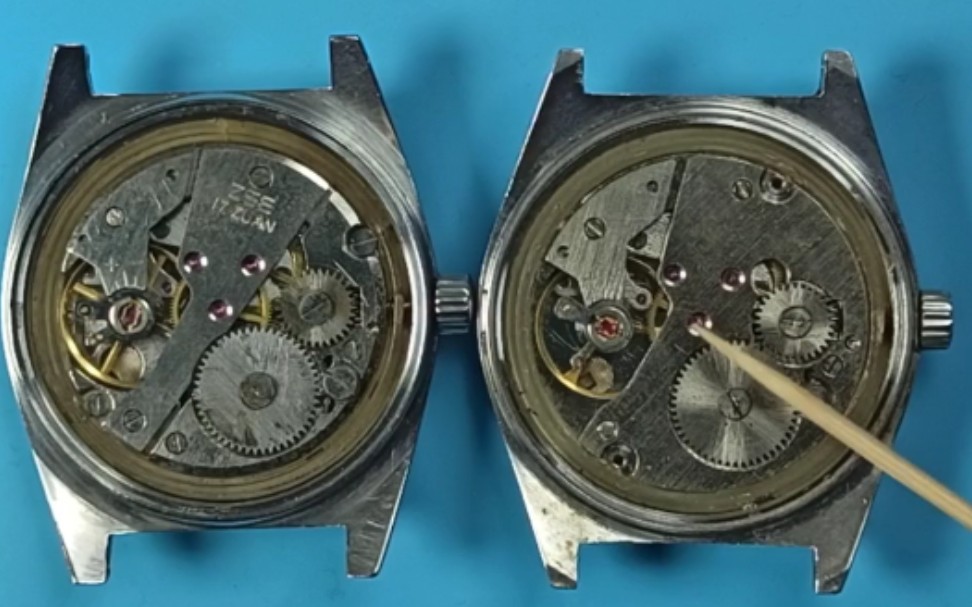 保养一个少见的使用特殊统一机芯的扬州琼花手表