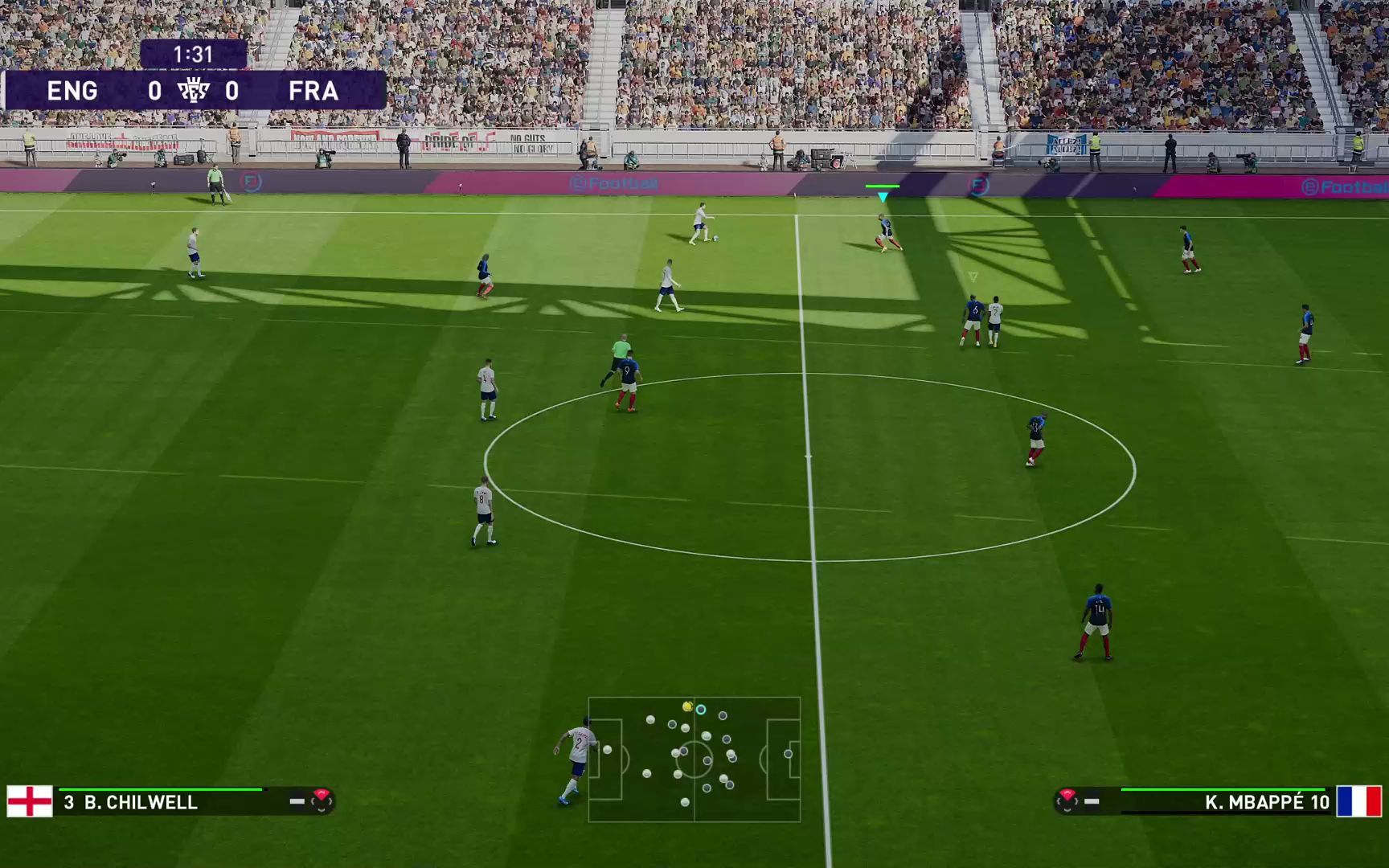 卡塔尔世界杯四分之一决赛 英格兰VS法国3:0