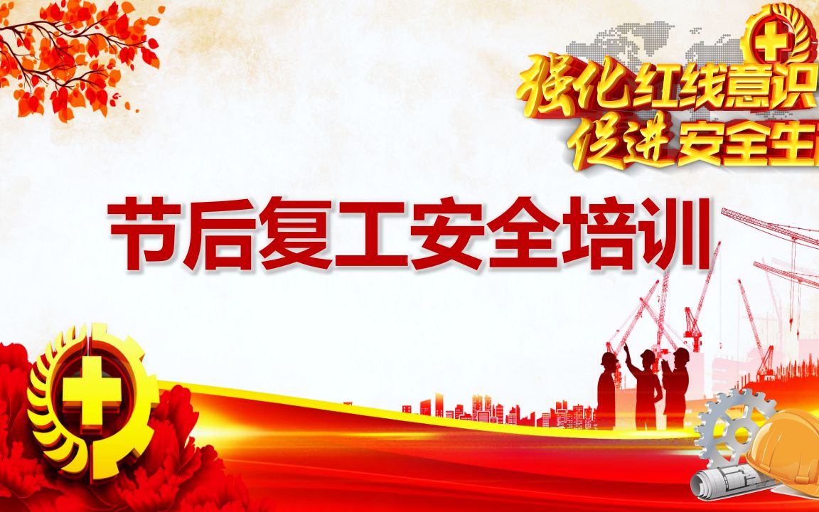 节后复工复产安全生产培训(八)
