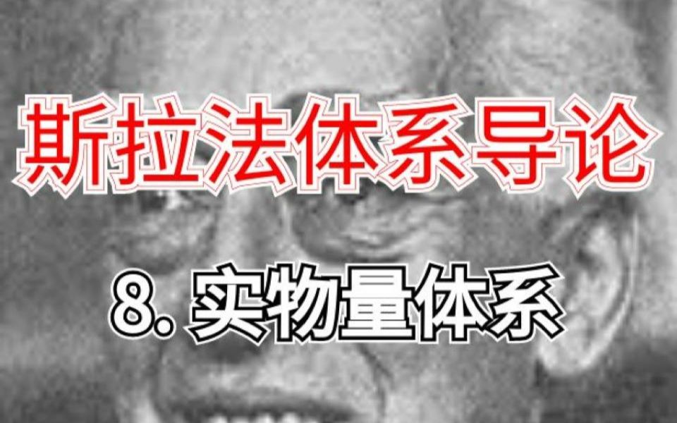 斯拉法体系导论(8. 实物量体系)