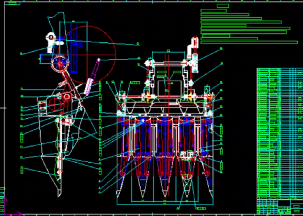 四行茎穗兼收玉米收获机割台三维二维设计,这单2300大家觉得怎样?#...