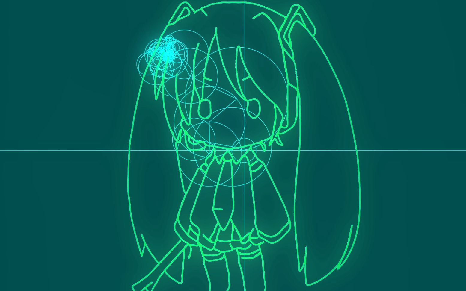 用1000个卫星轨道画一只miku!