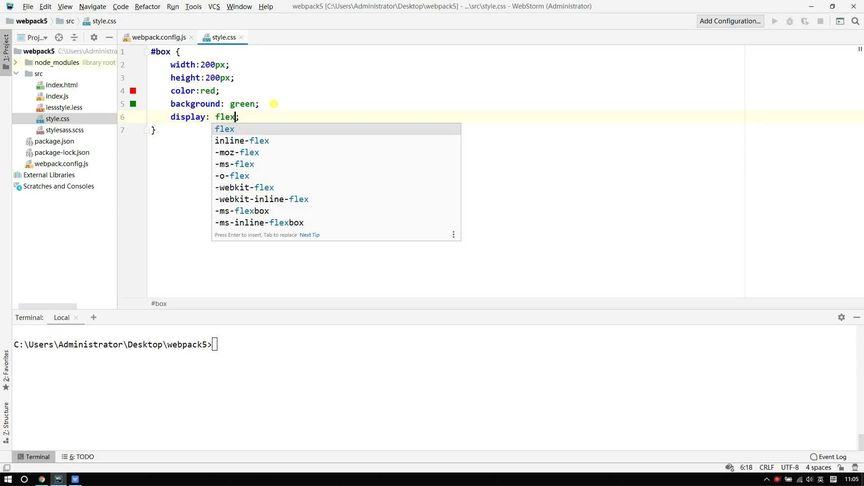 Web前端框架通用技术 webpack5 11_处理CSS浏览器兼容性 学习猿地