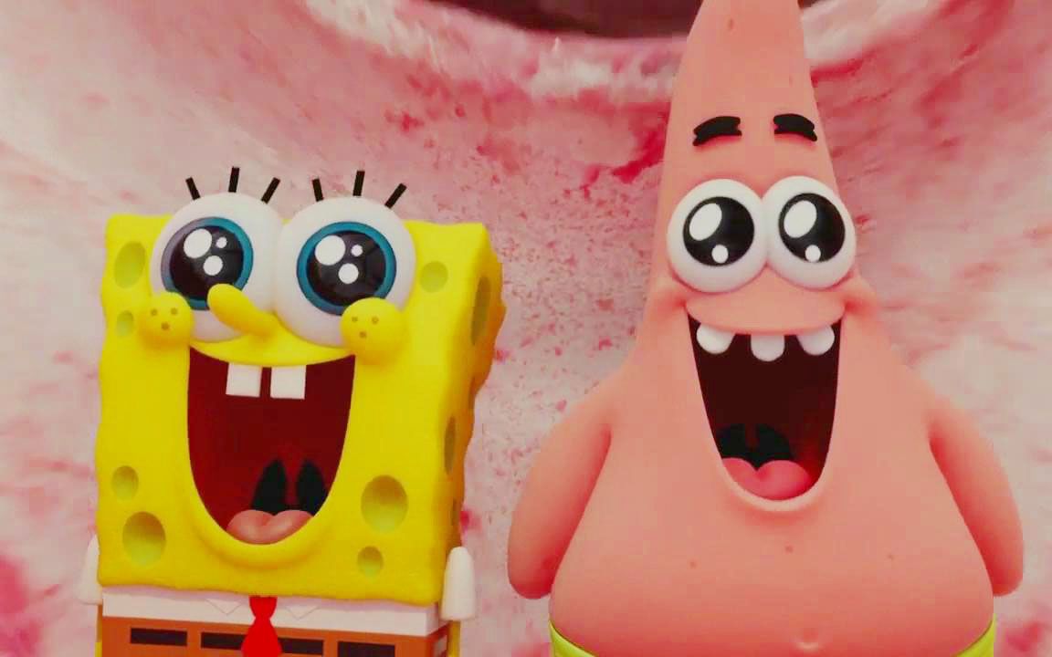 看动画电影学英语 海绵宝宝历险记多人英语配音素材英语消音素材中...